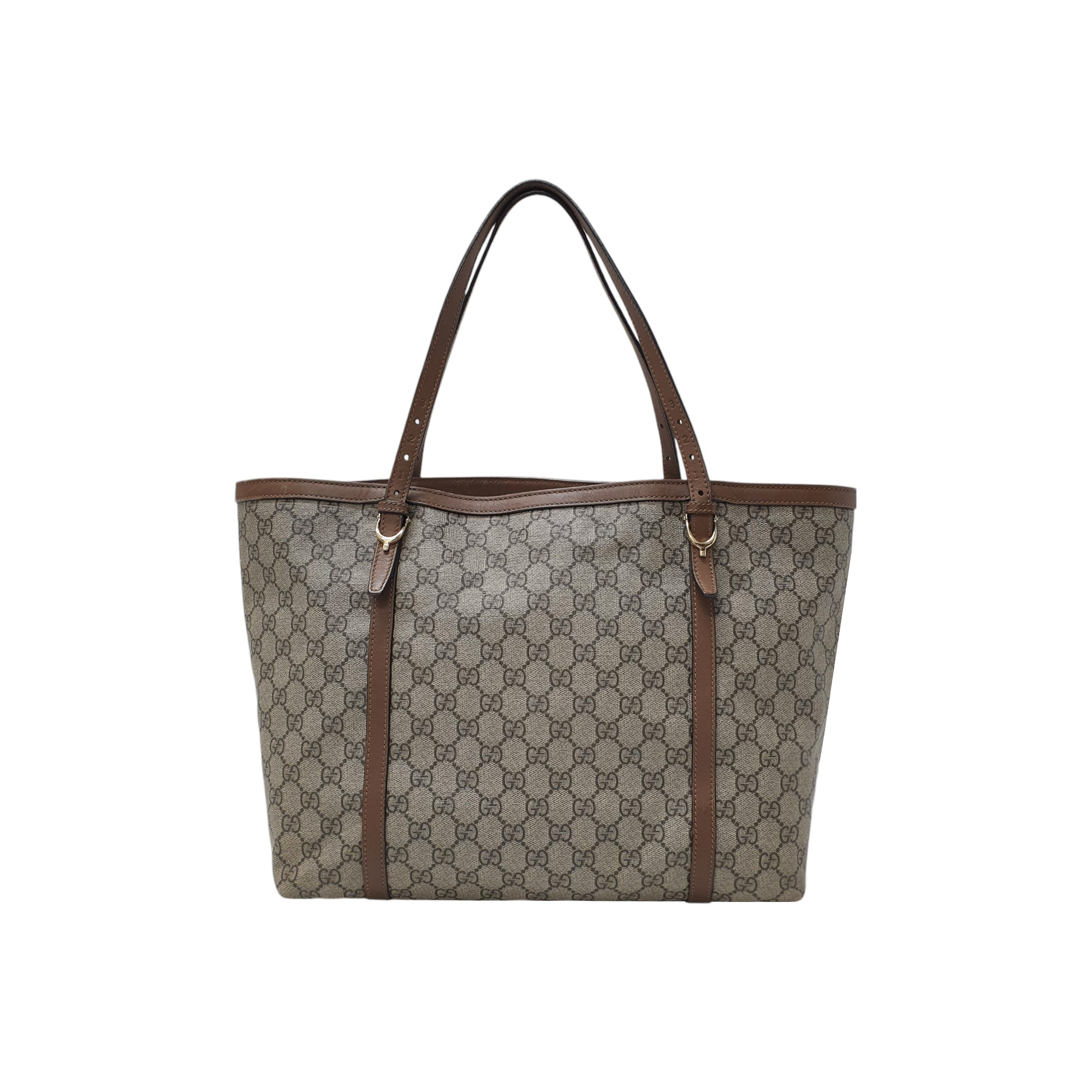 구찌 309613 GG로고 PVC 브라운 트리밍 쇼퍼백 - 구구스 정품