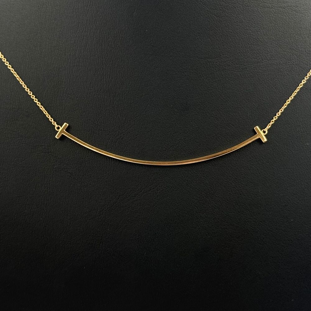 티파니 T 스마일 목걸이 라지 - 구구스 정품