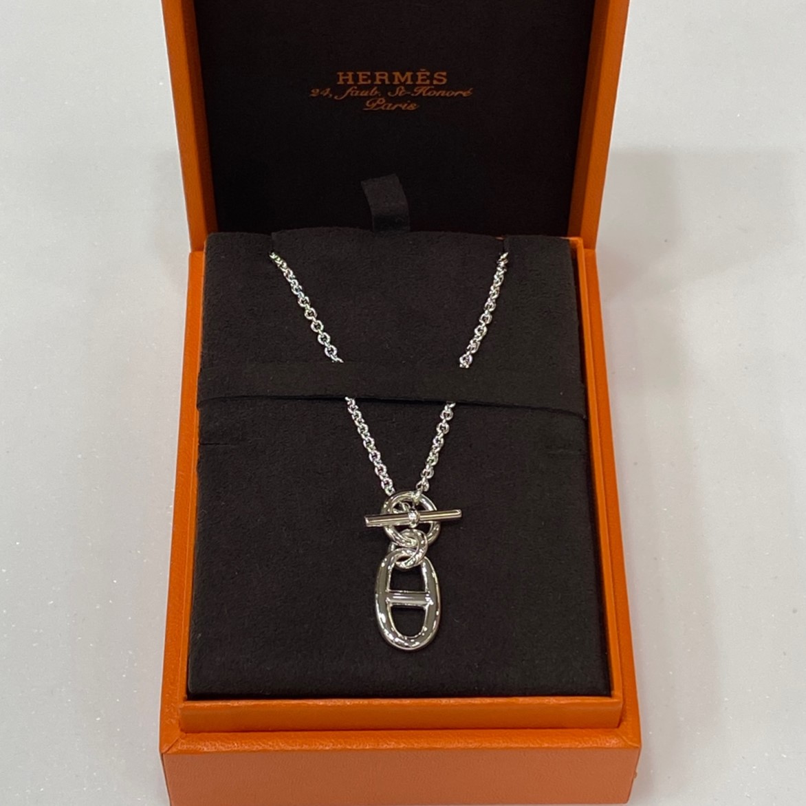 에르메스 샹달 목걸이 실버 H104141B00 - 구구스 정품