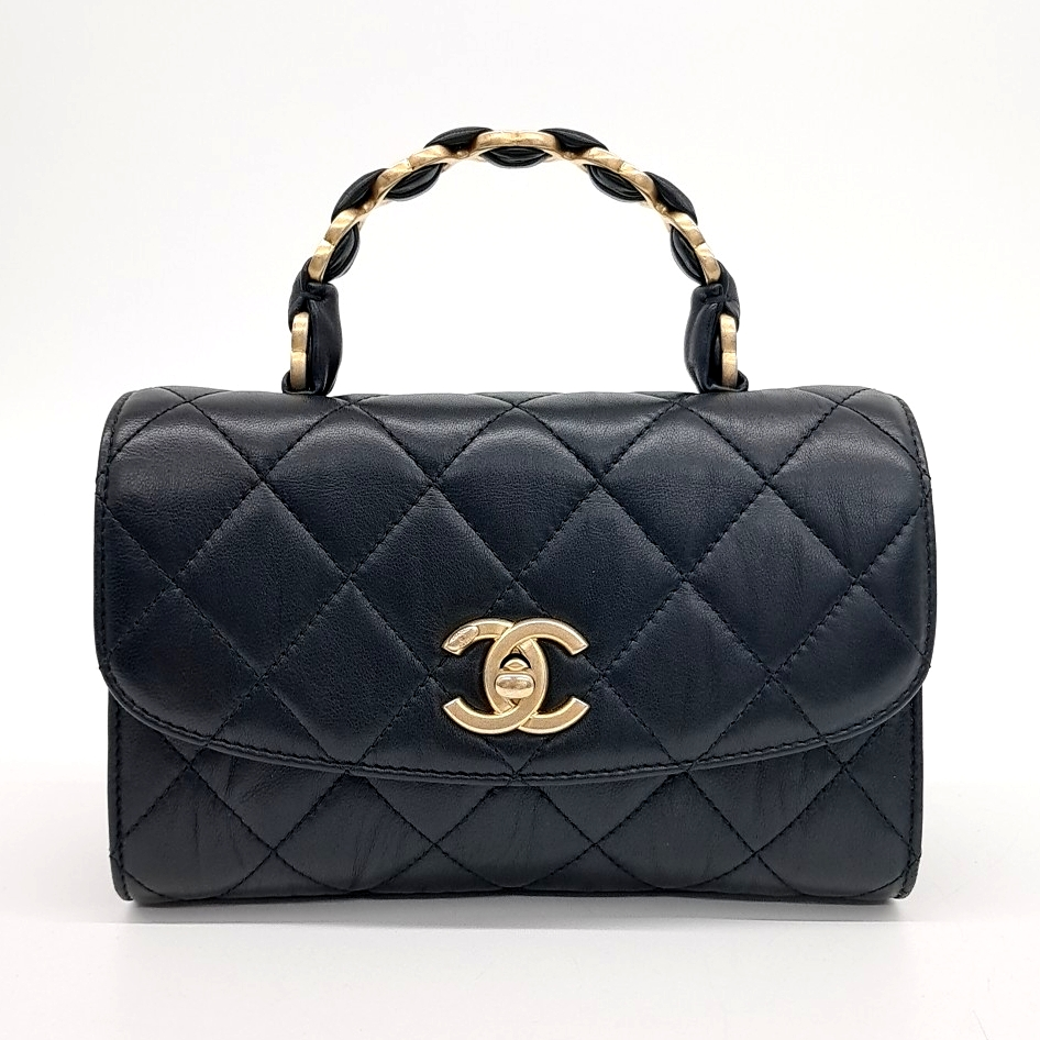 샤넬 탑핸들 미니 크로스백 AS2477 - 구구스 정품