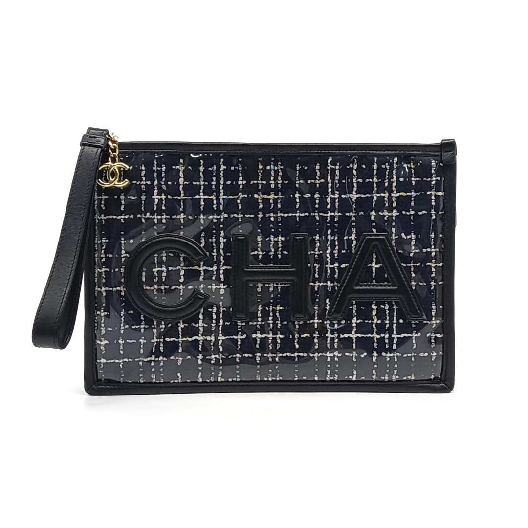 샤넬 PVC 트위드 클러치 - 구구스 정품