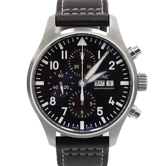 IWC IW377713 앙 트완 드 생텍쥐페리 파일럿 크로노그래프 43MM 가죽밴드 오토매틱 남성시계aa58283 - 구구스 정품