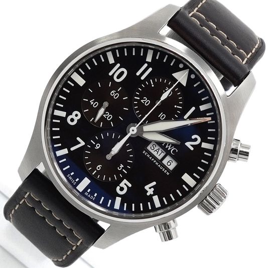 IWC IW377713 앙 트완 드 생텍쥐페리 파일럿 크로노그래프 43MM 가죽밴드 오토매틱 남성시계aa58283 - 구구스 정품