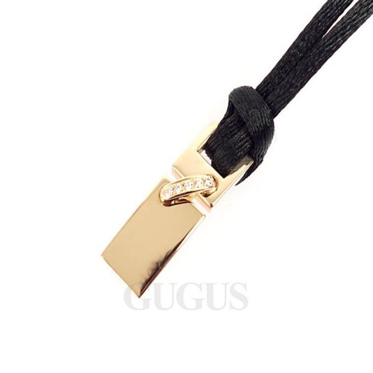 쇼메 18K PG 다이아 리앙 팬던트 실크 네크리스 - 구구스 정품